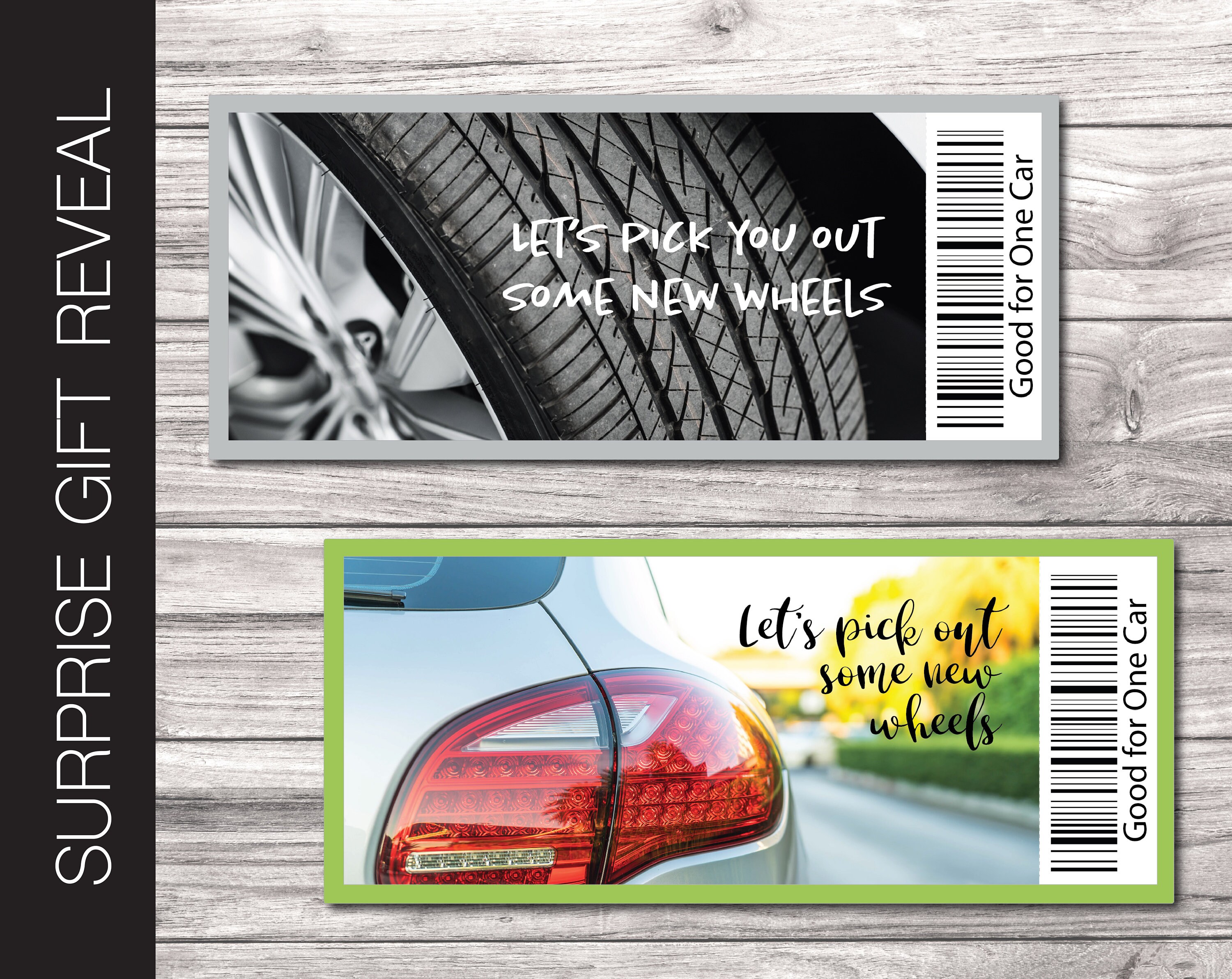 Printable NEW CAR Surprise Gift Reveal Coupon. Instant - Etsy