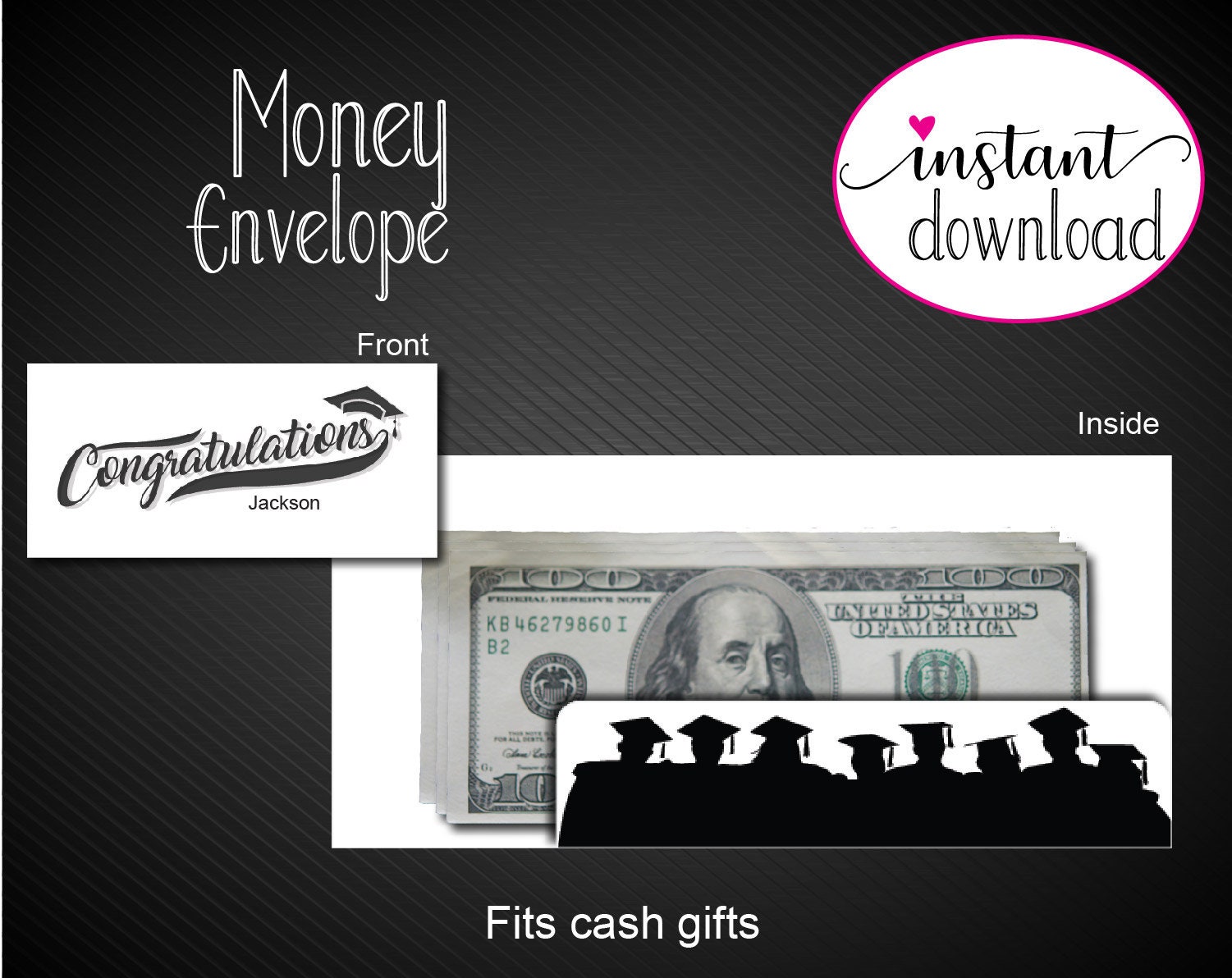 Printable GRADUATION Envelope for Gift Tickets, Vouchers, Boarding ...