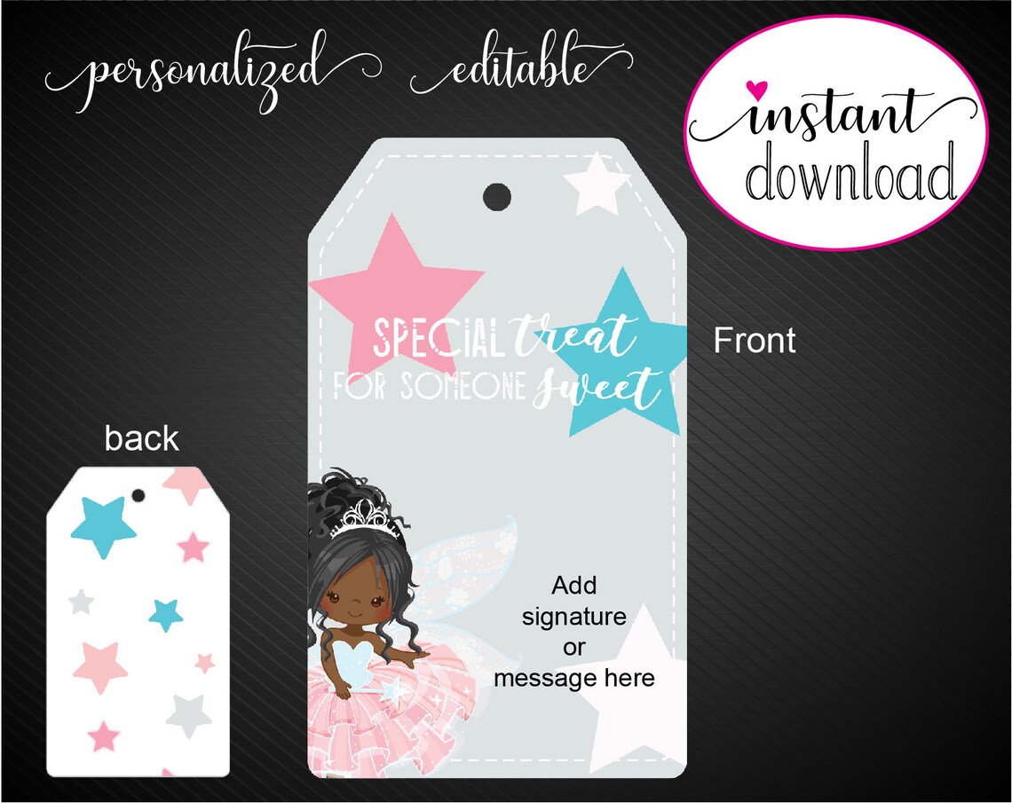 Editable SWEET TREATS Gift Tags. Gift Cards for Friends - Etsy