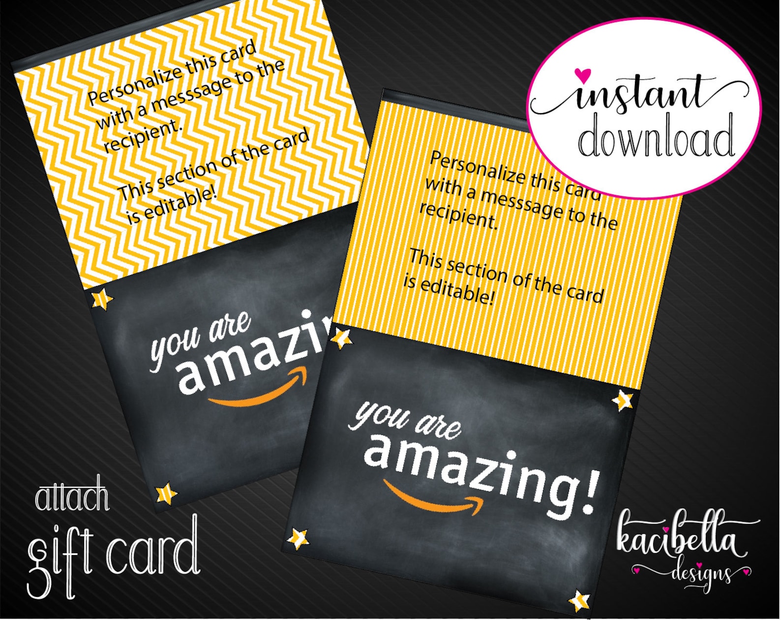 Printable AMAZING Amazon Gift Card Holder. You Are Amazing - Etsy