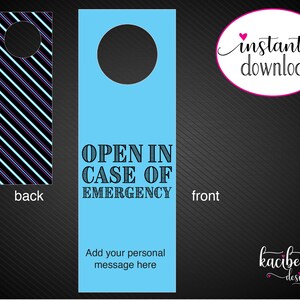 Printable PERSONALIZED Wine Gift Tag. Open in Case of Emergency ...