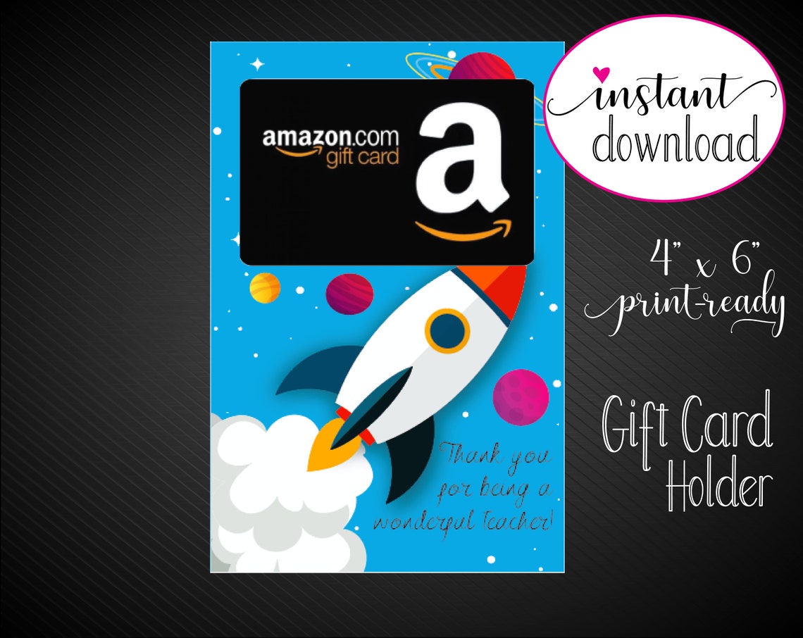 Printable TEACHER APPRECIATION Gift Card Holder. Thank You for - Etsy
