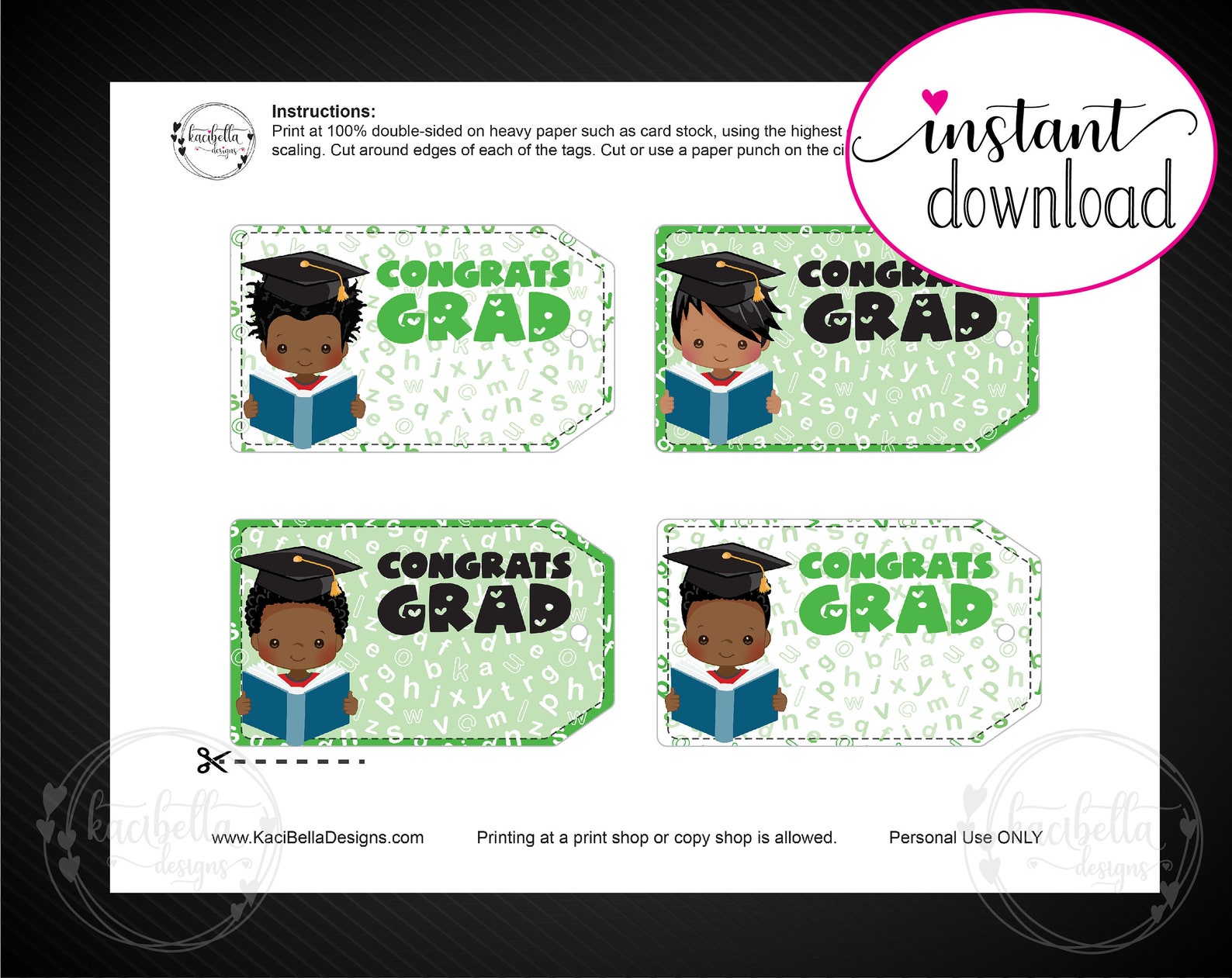 Editable CONGRATS Grad Graduation Themed Gift Tags. Congrats Grad ...