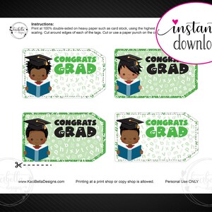 Editable CONGRATS Grad Graduation Themed Gift Tags. Congrats Grad ...