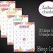 Editable FLOWERS Themed Bingo Game. 4 Colors. Add Your 72 Unique Items ...