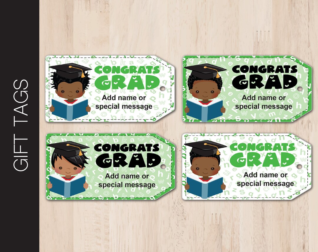 Editable CONGRATS Grad Graduation Themed Gift Tags. Congrats Grad ...
