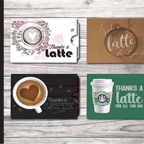 Printable BUSINESS Starbucks Coffee Gift Card Sleeve / - Etsy