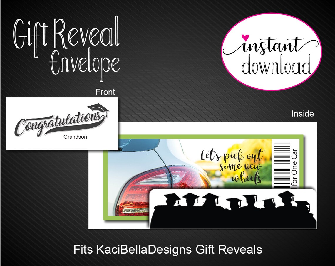 Printable GRADUATION Envelope for Gift Tickets, Vouchers, Boarding ...