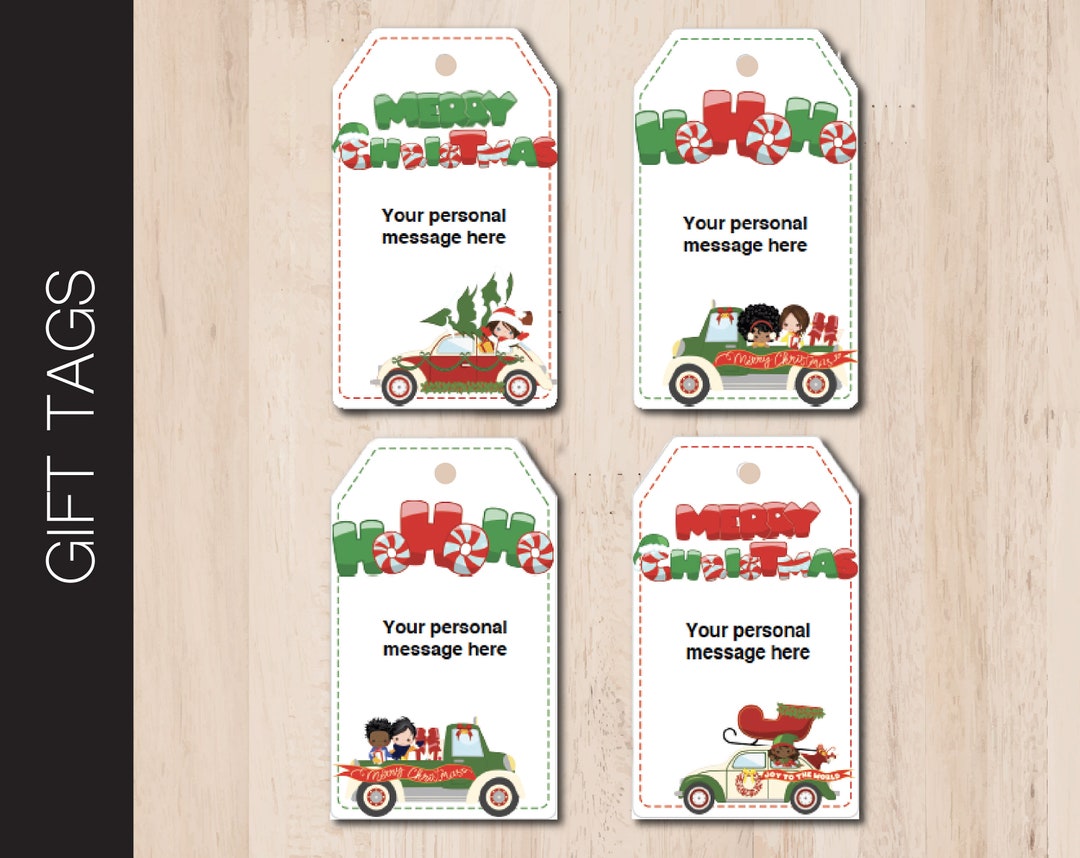 Printable DRIVE-BY CHRISTMAS Gift Tags. Merry Christmas. Editable Tag ...