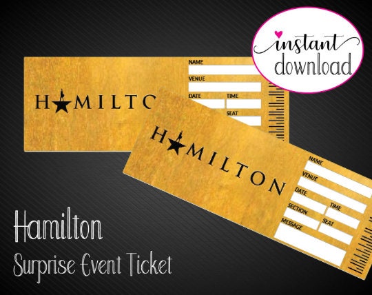 Printable Broadway Surprise Ticket. Editable Musical Theatre - Etsy