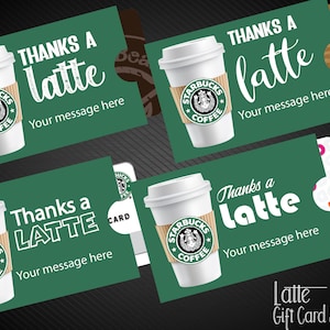 Printable BUSINESS Starbucks Coffee Gift Card Sleeve / Envelope. Thanks ...