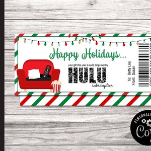 Editable TV SUBSCRIPTION Surprise Gift Reveal Coupon. Subscription ...