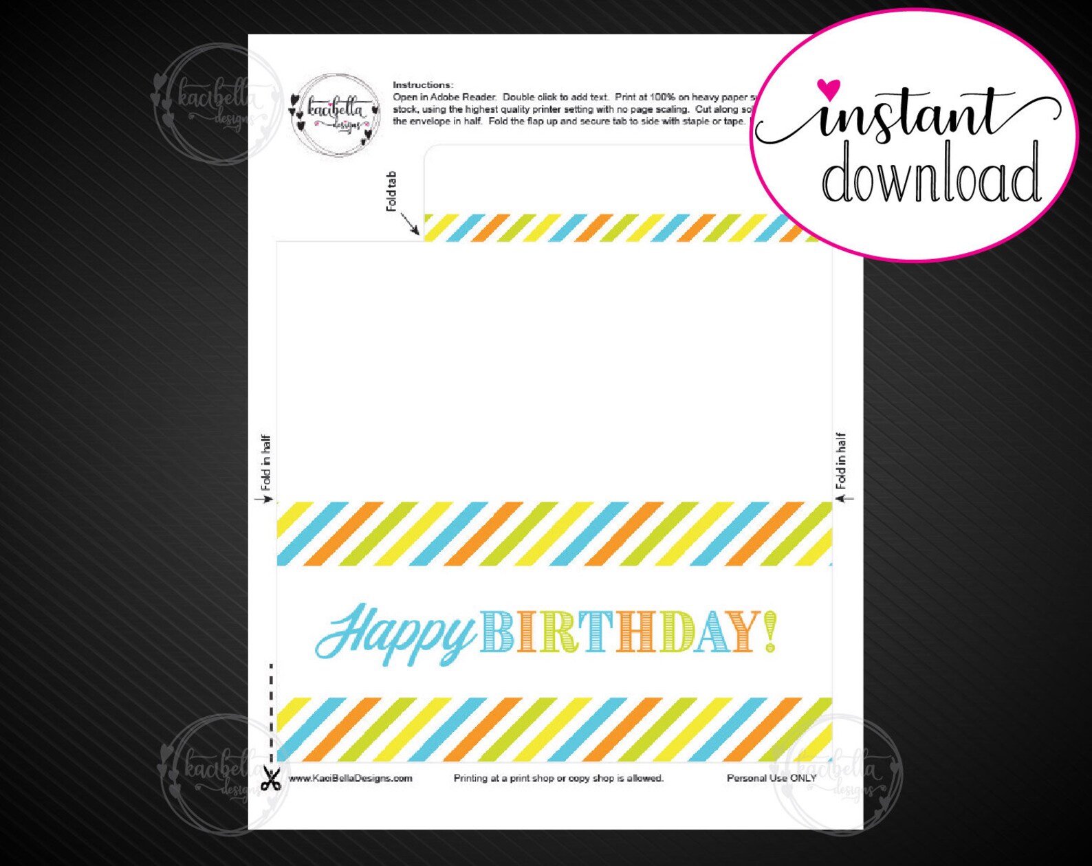 Printable BIRTHDAY Envelope for Gift Tickets, Vouchers, Boarding Passes ...