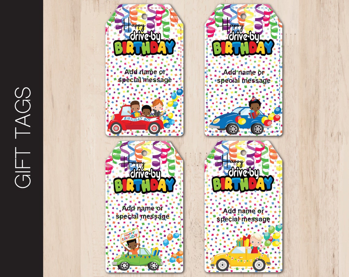 Editable BIRTHDAY BOY Theme Gift Tags. Birthday Parade Gift - Etsy