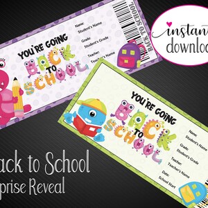 Printable BACK-TO-SCHOOL Surprise Teacher Reveal Coupon. You're Going ...