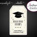 Editable GRADUATION Themed Gift Tags. Congratulations Graduate. Class ...