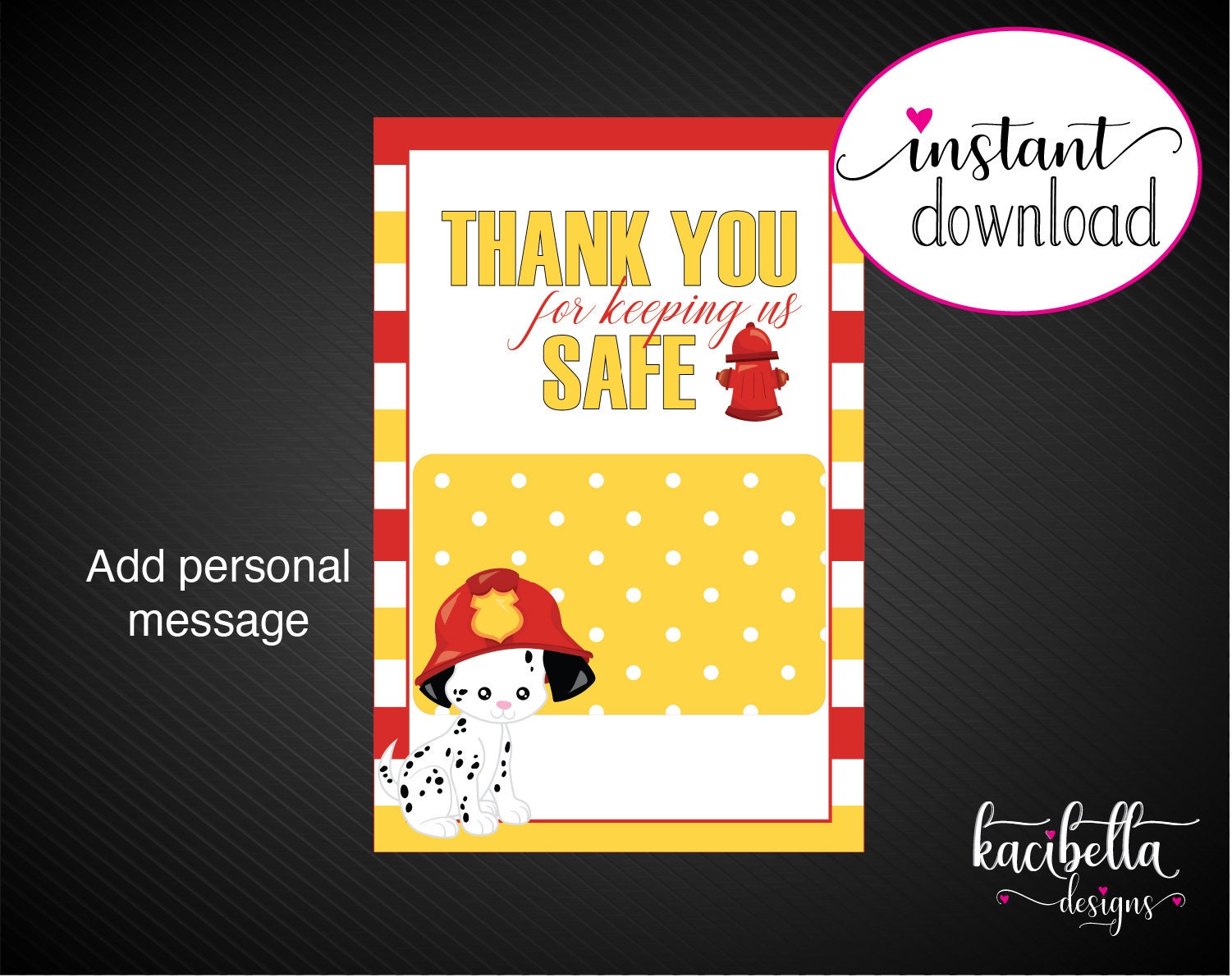 Printable FIRE FIGHTERS Gift Card Holder. First Responder - Etsy