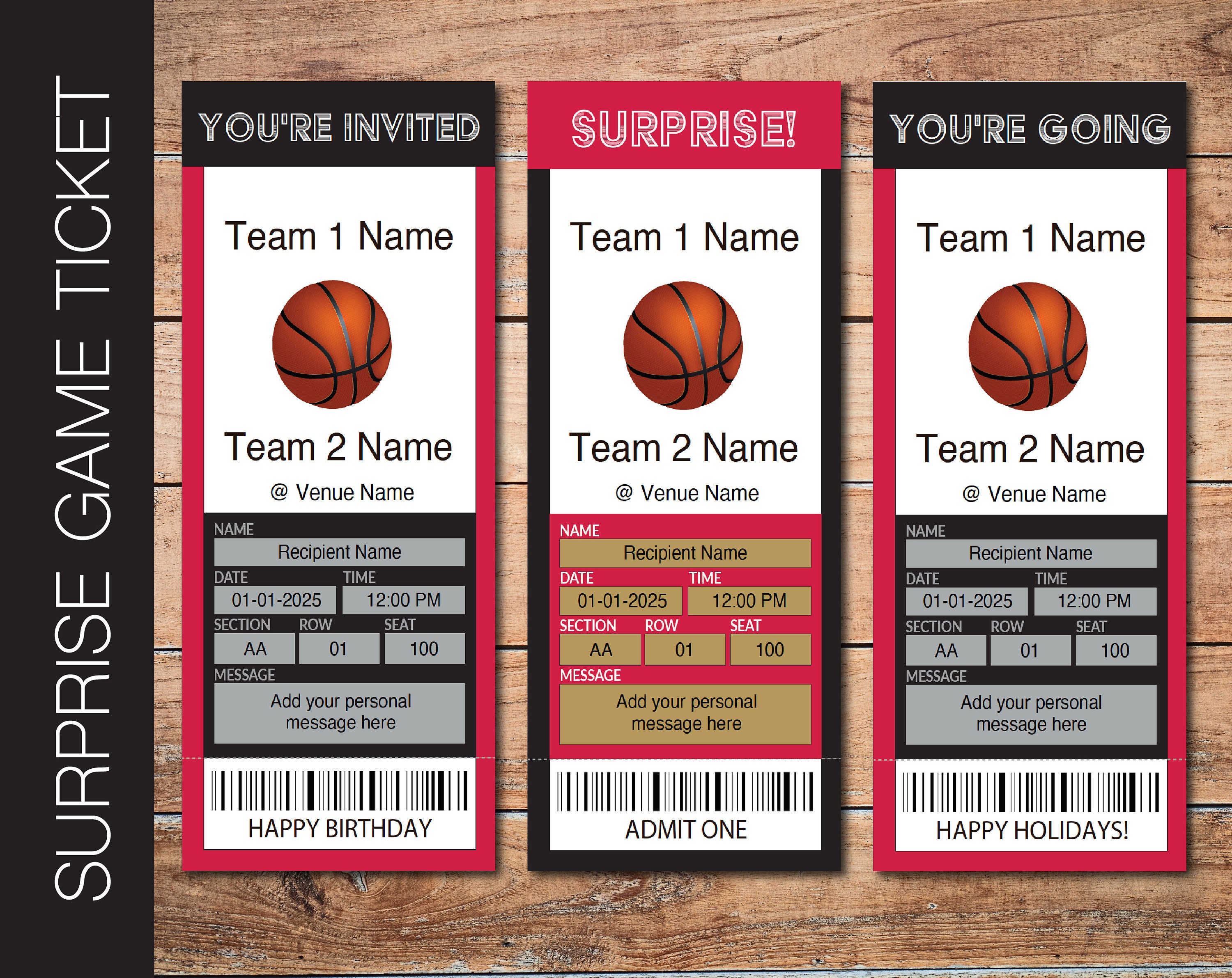 Basketball Ticket Stub Template