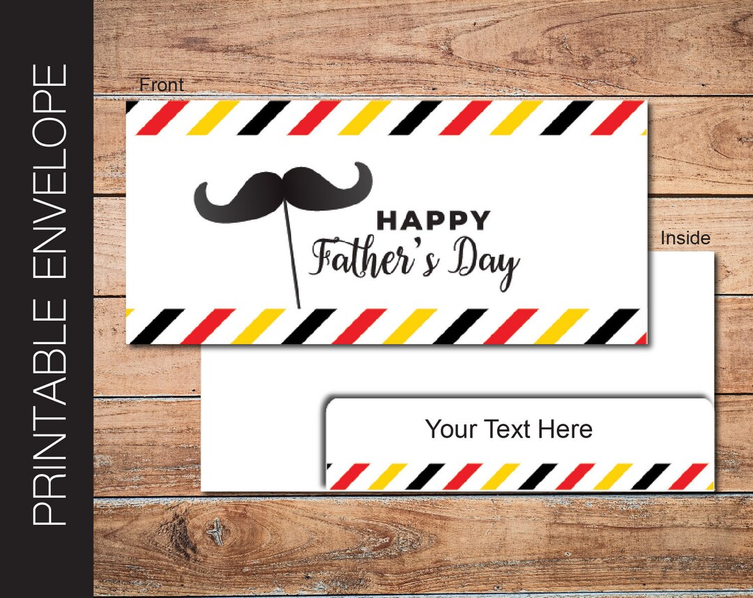 Printable FATHERS DAY Envelope for Gift Tickets, Vouchers, Boarding ...