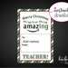 Printable CHRISTMAS Teacher Amazon Gift Card Holder. Merry Christmas to ...