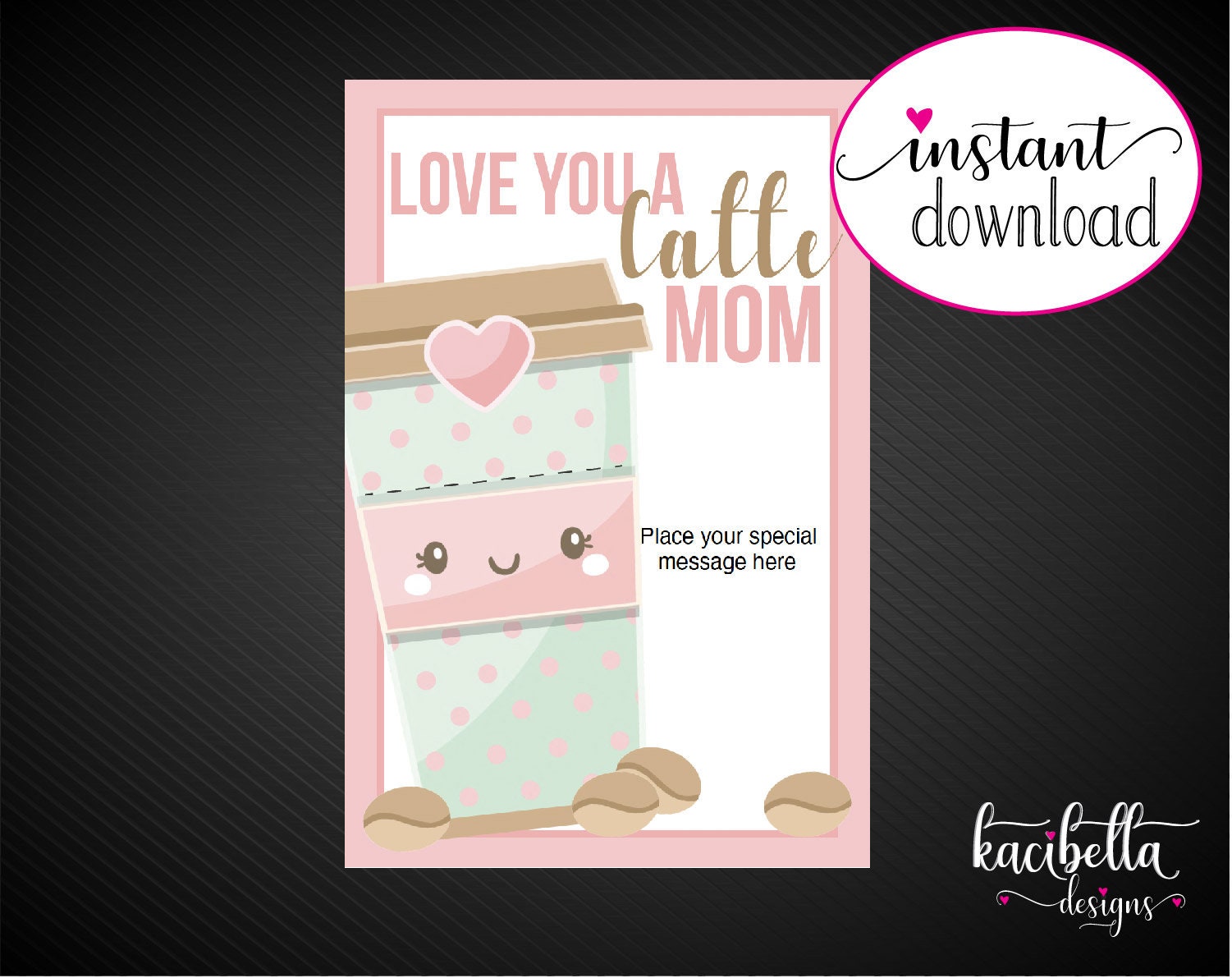 Printable MOTHERS DAY Coffee Gift Card Holder. for Starbucks Hortons ...