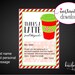 Printable CHRISTMAS Coffee Gift Card Holder. Thanks a Latte - Etsy