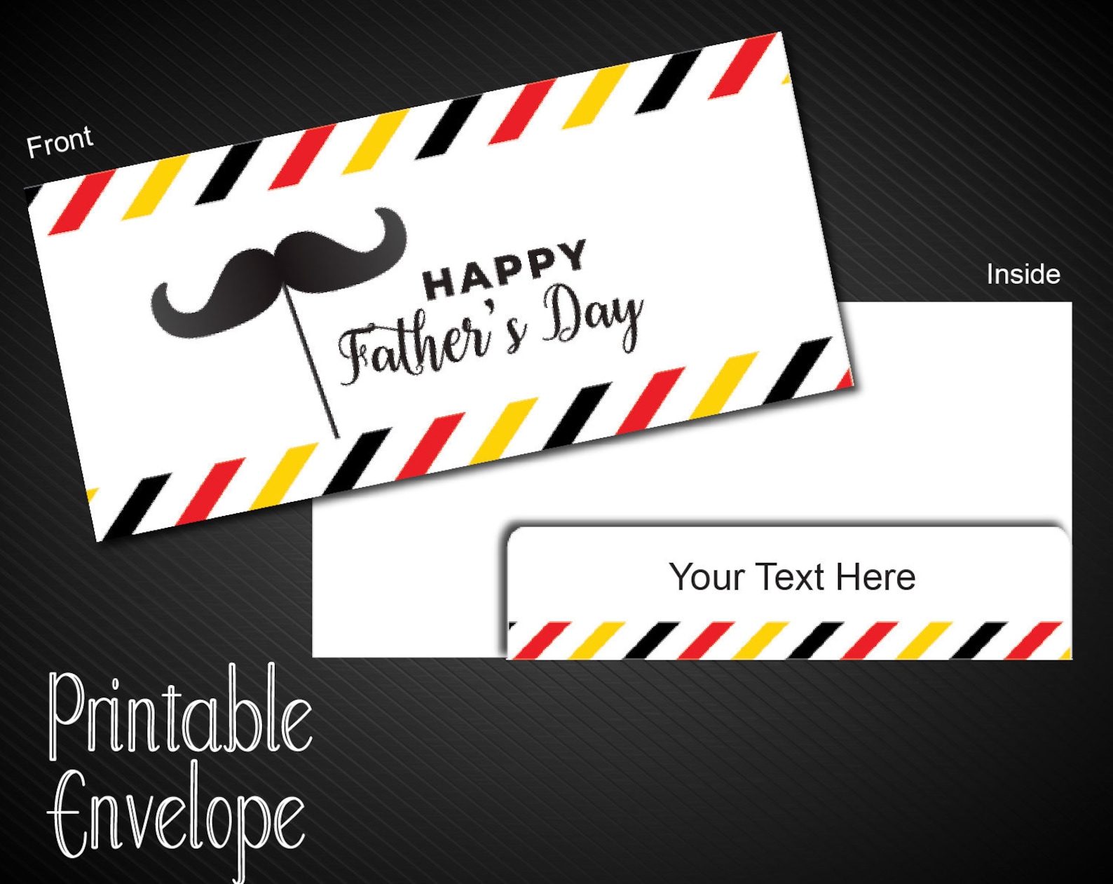 Printable FATHERS DAY Envelope for Gift Tickets Vouchers | Etsy