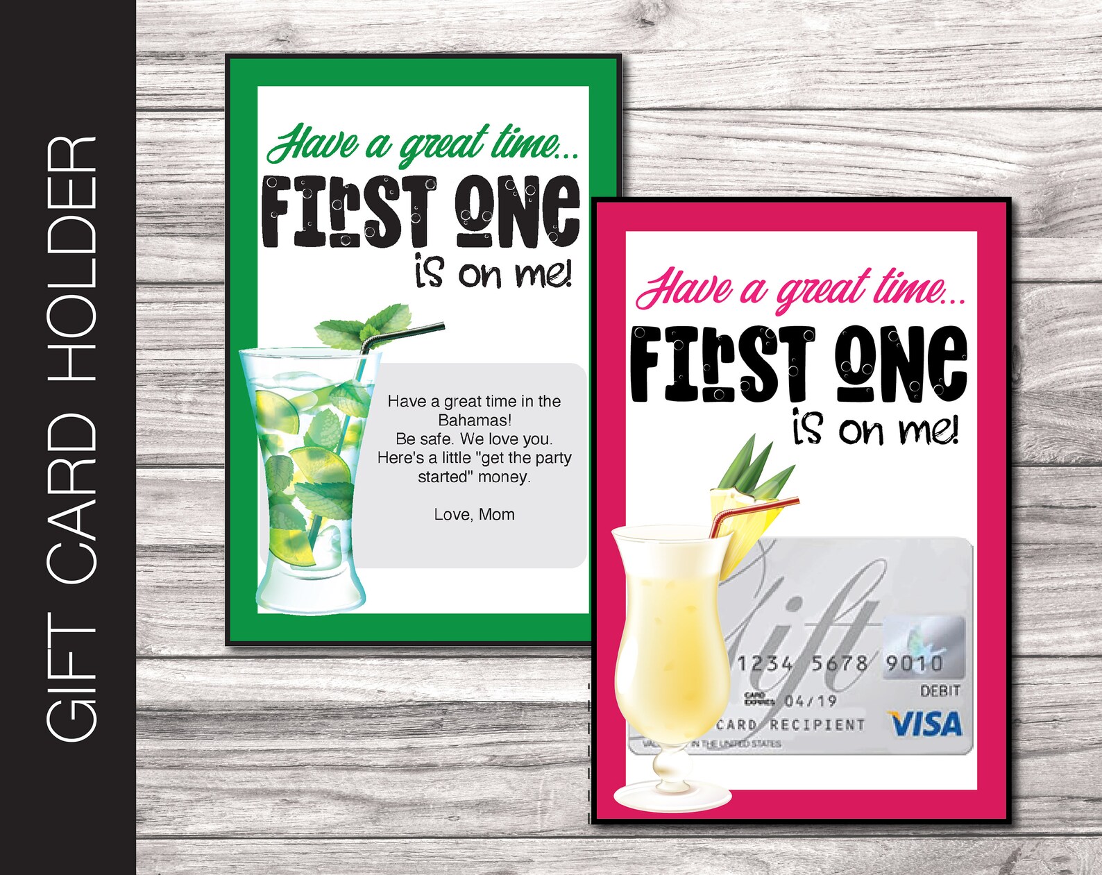 Printable CELEBRATION Cocktail Gift Card Holder. Have a Great - Etsy