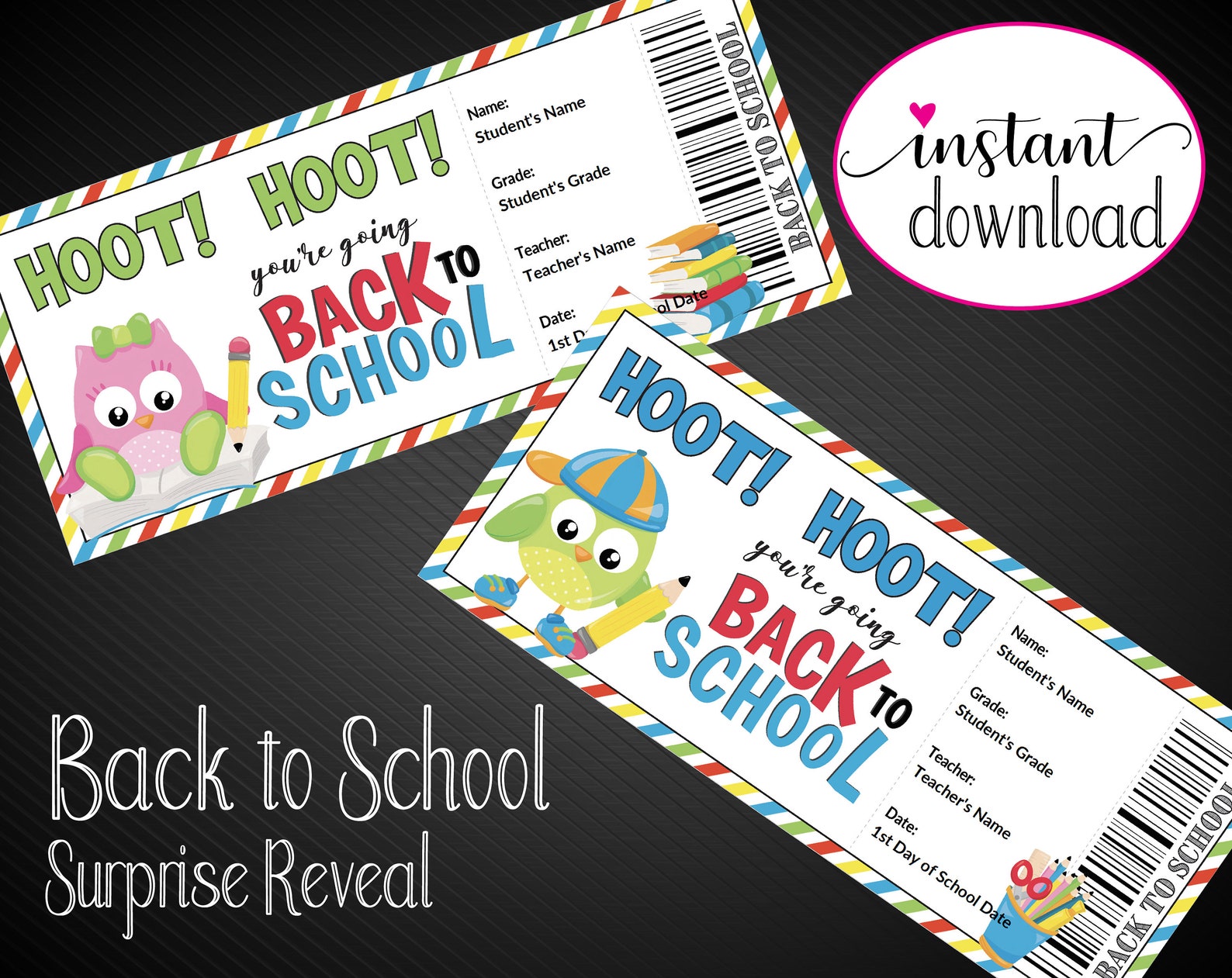 Printable BACK-TO-SCHOOL Surprise Teacher Reveal Coupon. You're Going ...