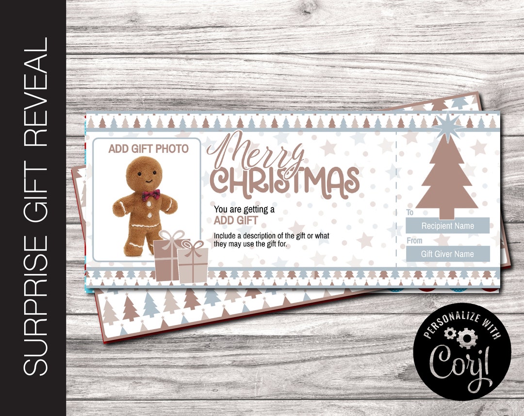 DIY Late Delivery Gift Reveal Coupon With Photo. Delayed Present ...