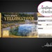 Printable YELLOWSTONE Surprise Trip Gift Ticket. Boarding Pass ...
