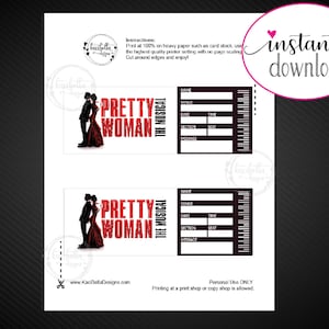 Printable PRETTY WOMAN Broadway Surprise Ticket. Editable Musical ...
