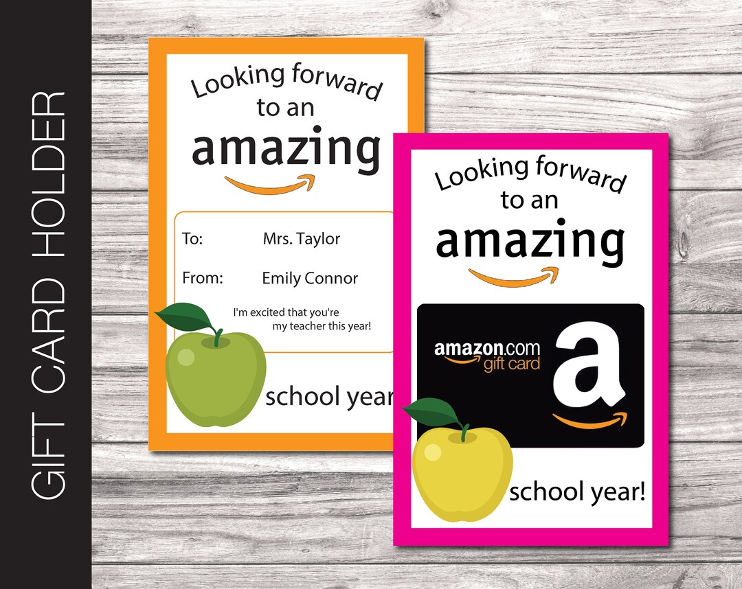 Printable BACK TO SCHOOL Amazon Gift Card Holder. Looking Forward to an ...
