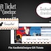 Printable DISNEY Envelope for Surprise Gift Tickets, Vouchers, Boarding ...