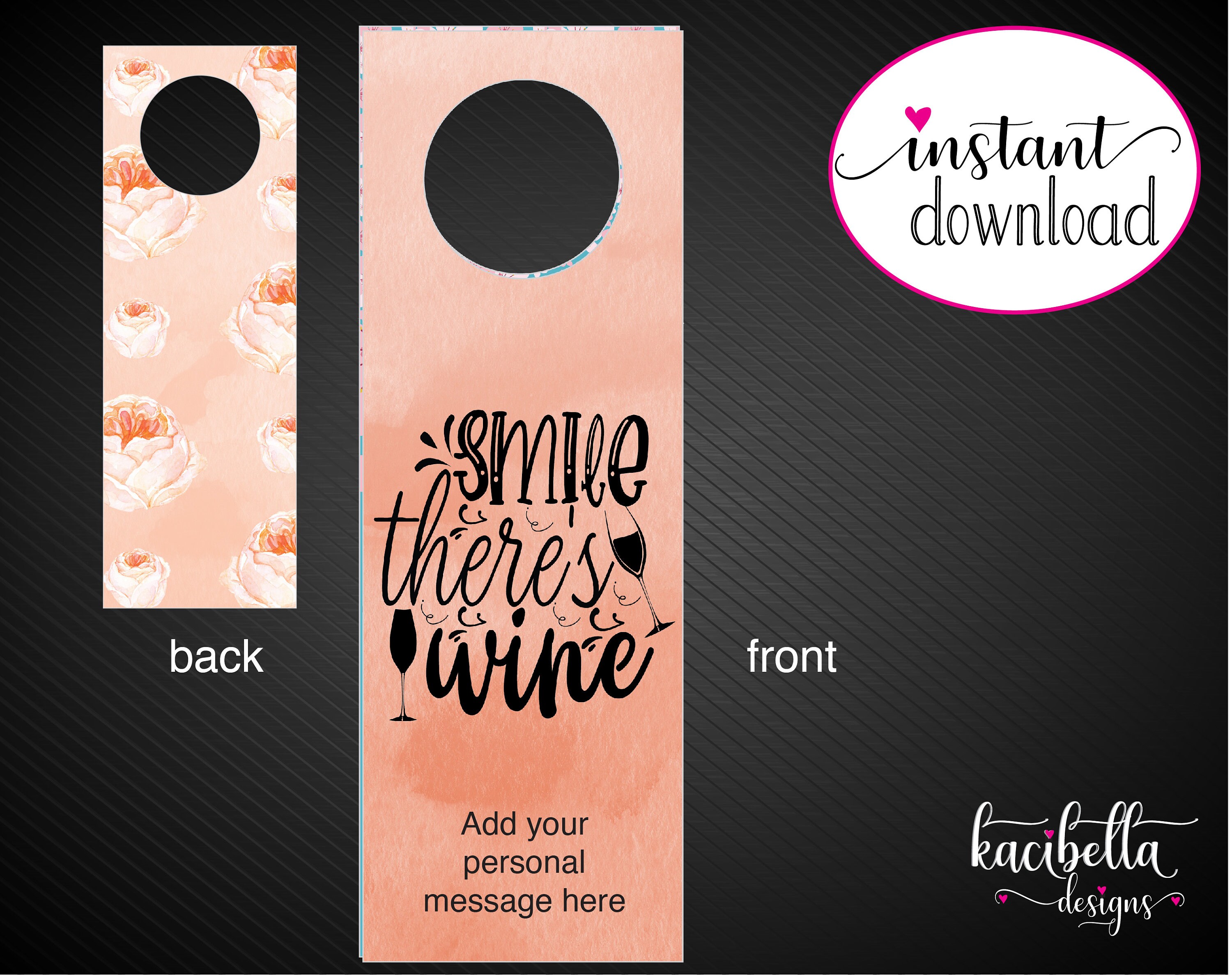 Printable DINNER PARTY Wine Gift Tag. Dinner Party. Girls | Etsy