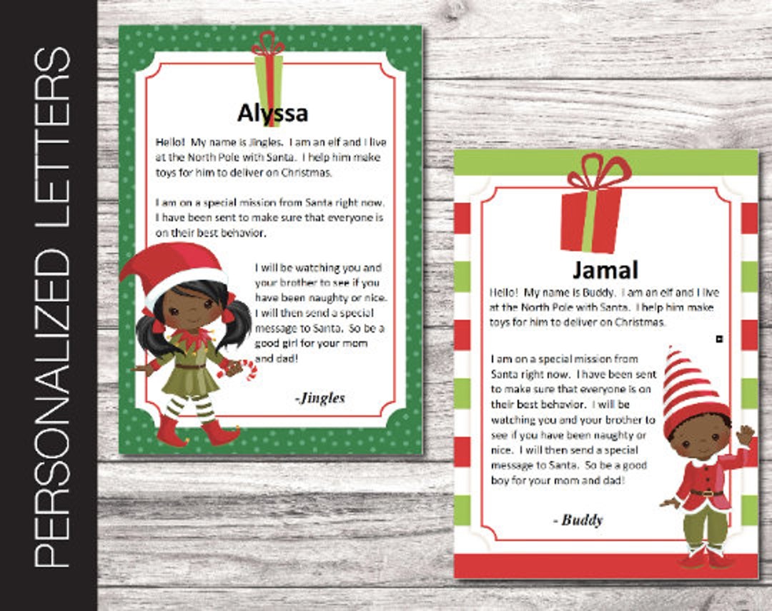 Printable ELF Personalized Letter. Letter From Elf. Christmas Letter ...