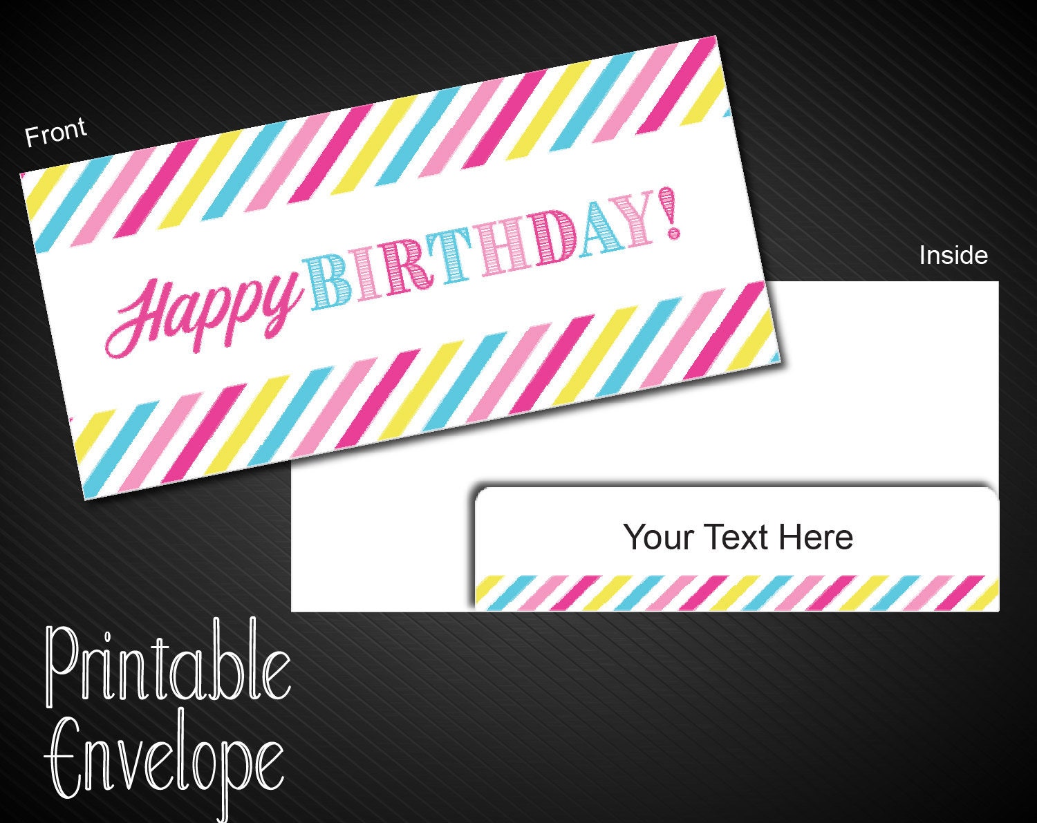 Printable BIRTHDAY Envelope for Gift Tickets, Vouchers, Boarding Passes ...