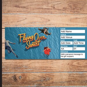 Printable FLYING OVER SUNSET Broadway Surprise Ticket. - Etsy