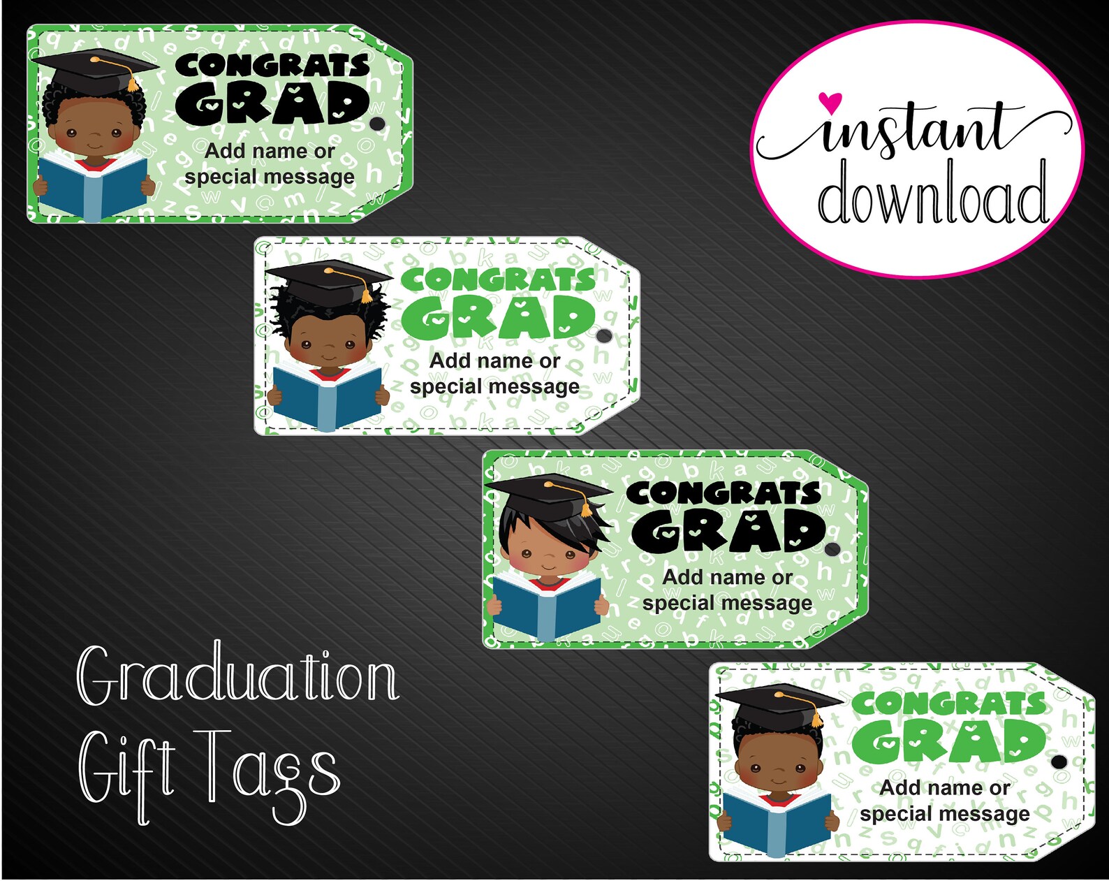 Editable CONGRATS Grad Graduation Themed Gift Tags. Congrats Grad ...