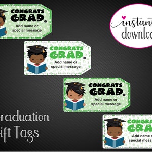 Editable CONGRATS Grad Graduation Themed Gift Tags. Congrats Grad ...