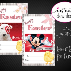 Printable EASTER Gift Card Holder. Easter Chick Themed Editable Gift ...