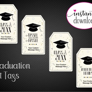 Editable GRADUATION Themed Gift Tags. Congratulations Graduate. Class ...
