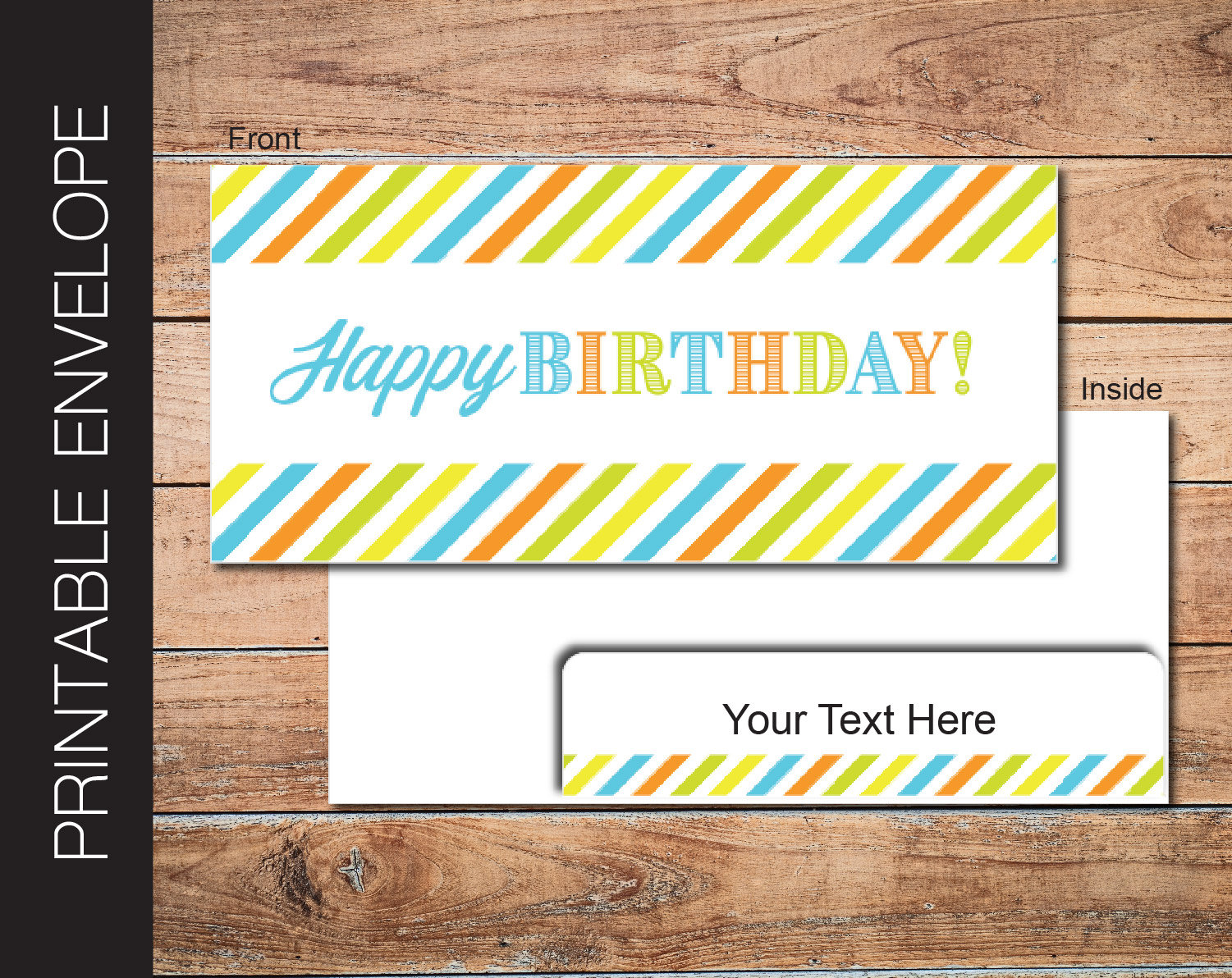 Printable BIRTHDAY Envelope for Gift Tickets Vouchers | Etsy