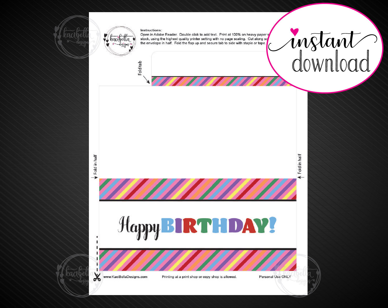 Printable BIRTHDAY Envelope for Gift Tickets, Vouchers, Boarding Passes ...