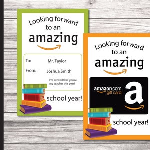 Printable BACK to SCHOOL Amazon Gift Card Holder. Looking Forward to an ...