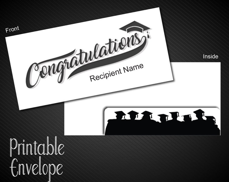 Printable GRADUATION Envelope for Gift Tickets, Vouchers, Boarding ...