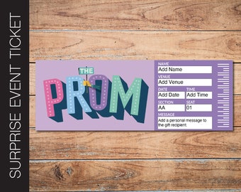 Printable Prom Ticket - Etsy