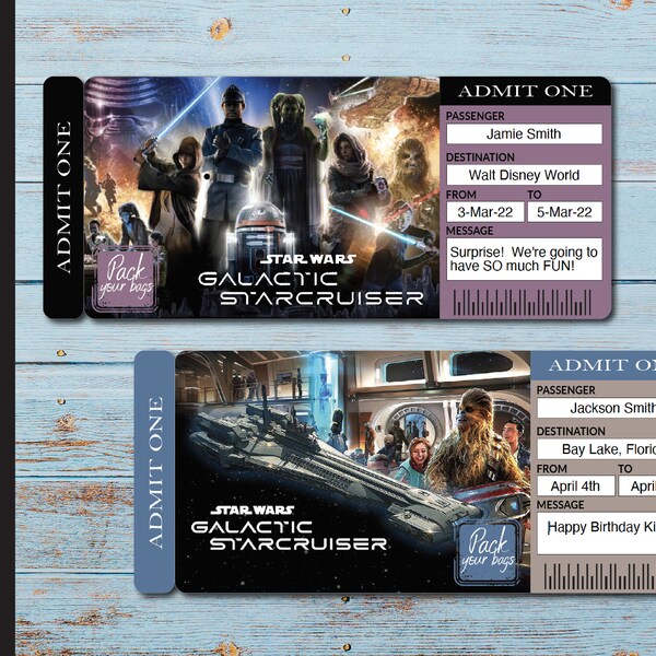 Galactic Star Cruiser Ticket - Etsy