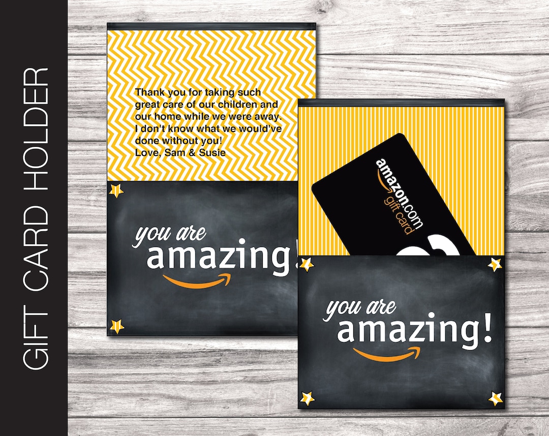 Printable AMAZING Amazon Gift Card Holder. You Are Amazing! Printable ...