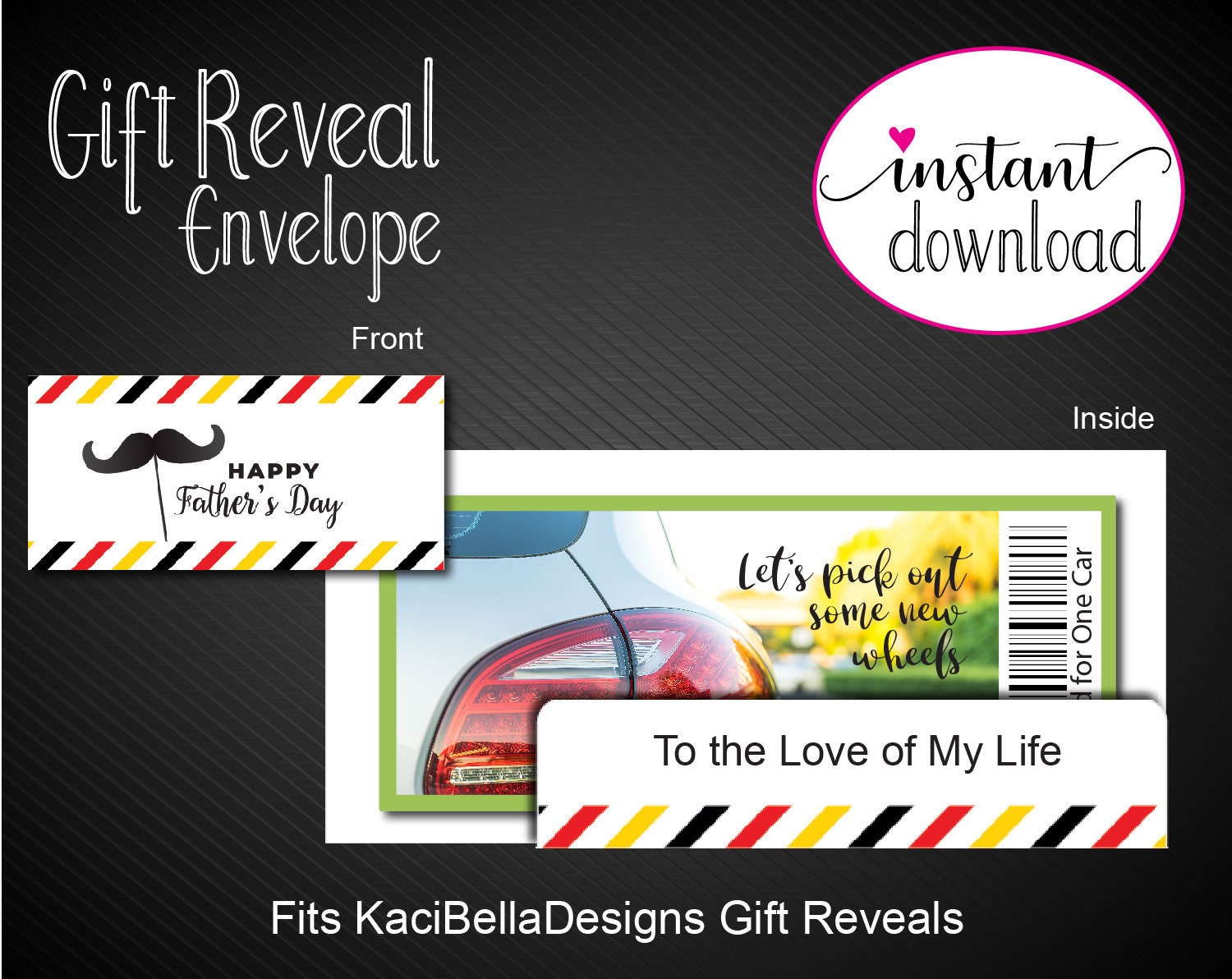 Printable FATHERS DAY Envelope for Gift Tickets Vouchers | Etsy